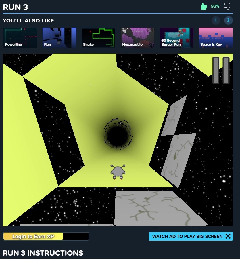 Coolmath Games Run 3 攻略動画 レベル1～33 | SOMEONETHATEXISTS.COM